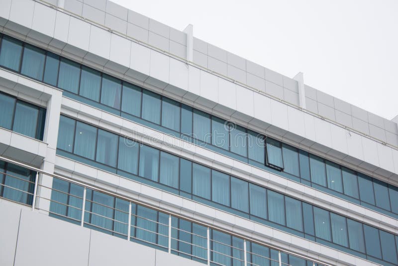 Bussines Centre Building with One Open Window. Stock Photo - Image of ...