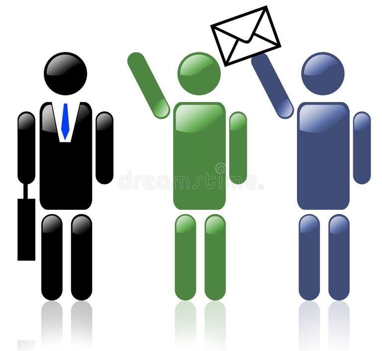 Bussines Sign of People in Color Stock Illustration - Illustration of ...