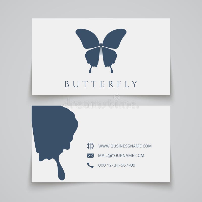Bussiness Card Template. Butterfly Logo Stock Illustration ...