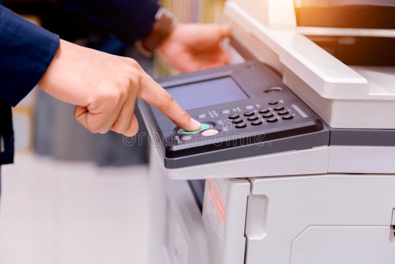 Printer Start Button stock image. Image of modern, computer - 4121485