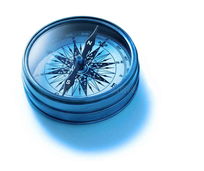 Bussola isolata immagine stock. Immagine di nautico, avvicinamento ...