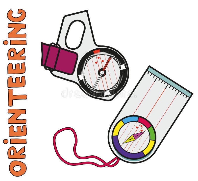 Bussole Del Piatto E Del Pollice Di Illustrazione Vettoriale ...