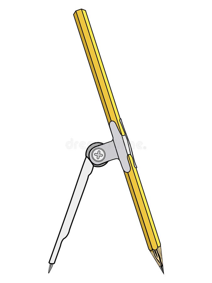 Bussole, Strumento Di Disegno Illustrazione di Stock - Illustrazione di ...