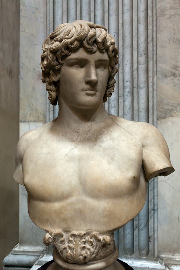 Bust of Antinous stock image. Image of statue, mythology - 26438079