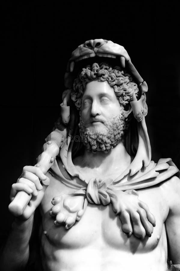 Bust of Imperator Commodus in the Capitoline Museum in Rome. on the ...