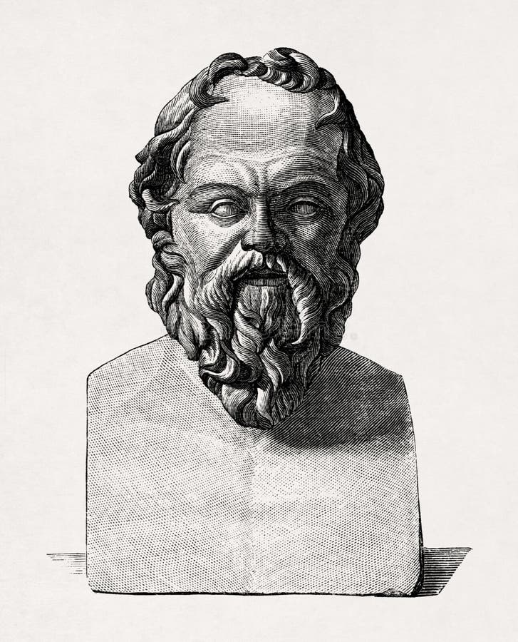 Bust of the Greek Philosopher Socrates Stock Illustration ...