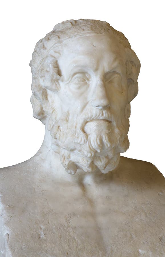 Bust of Homer stock image. Image of sculpture, head - 316390835