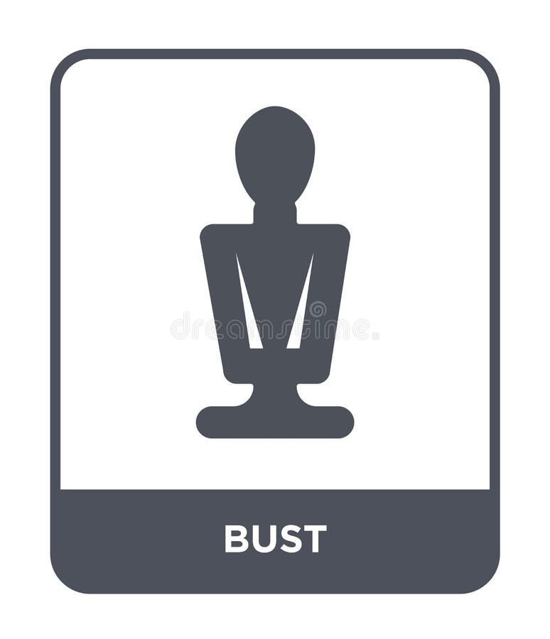 Bust Icon in Trendy Design Style. Bust Icon Isolated on White ...