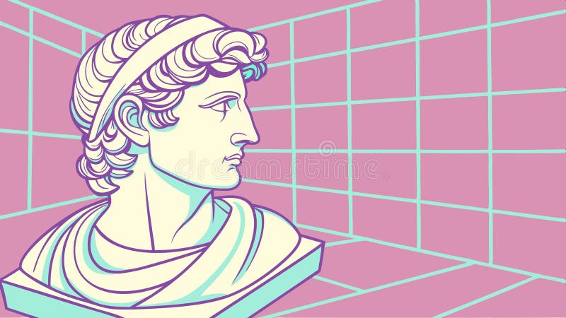 Bust Sculpture Illustration, Classic Statue Art Vector Design ...