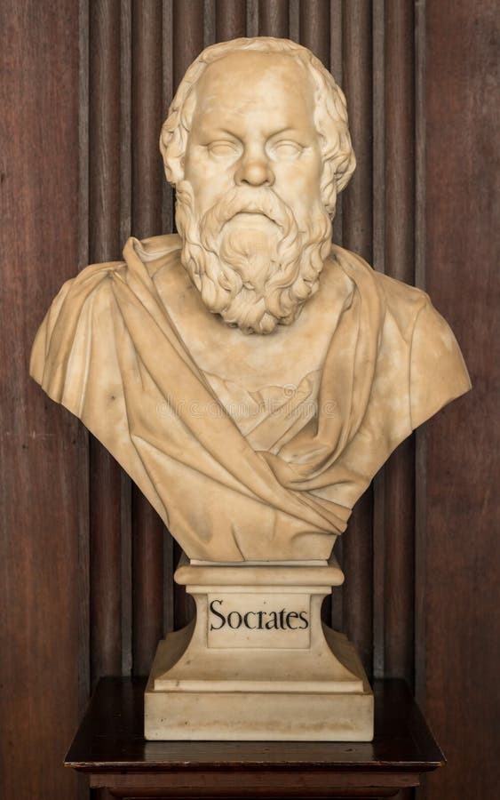 Bust of Socrates in Long Room of Trinity College Old Library in Dublin ...