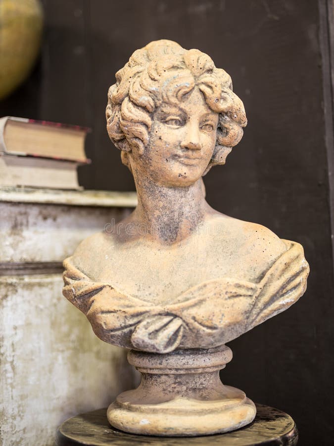 Bust of a Woman, Ancient Plaster Statue Stock Photo - Image of greece ...