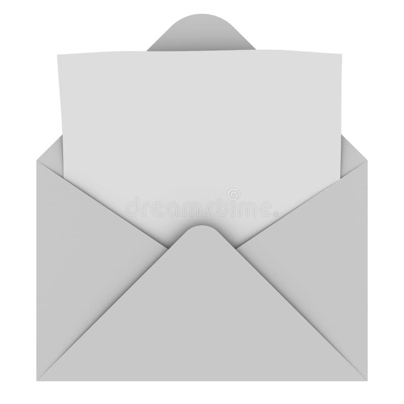Busta Con La Lettera in Bianco Illustrazione di Stock - Illustrazione ...