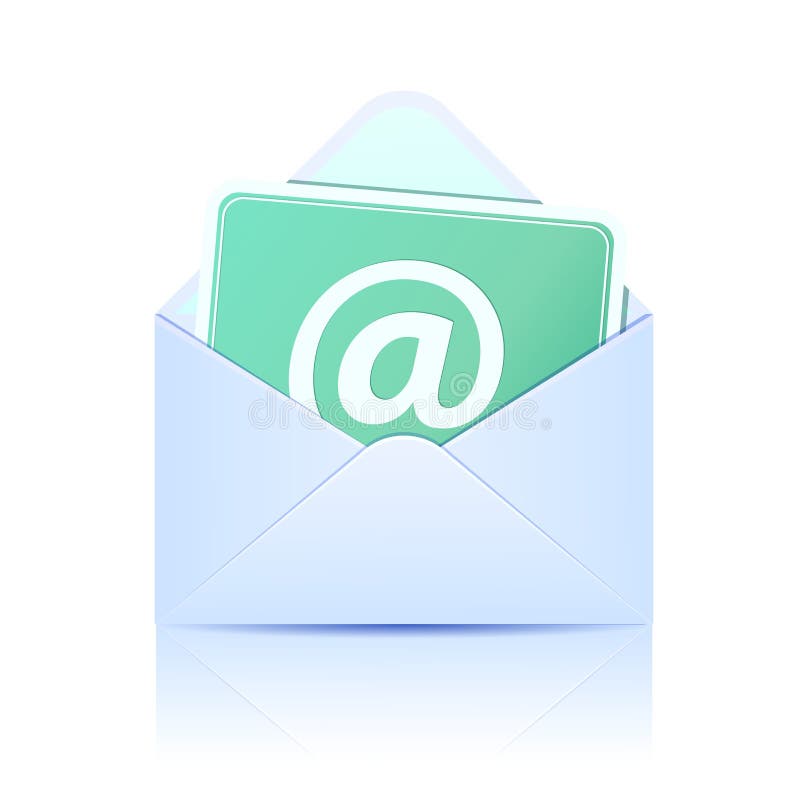 Apra La Busta E Soppressione La Lettera Con Il Simbolo Del Email ...