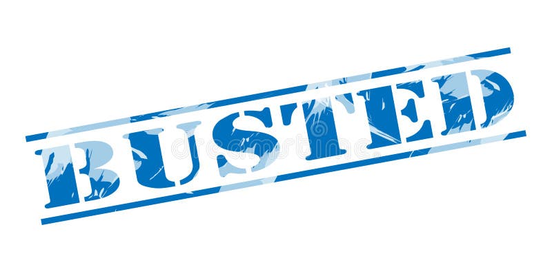 Busted blue stamp stock illustration. Illustration of white - 97532879