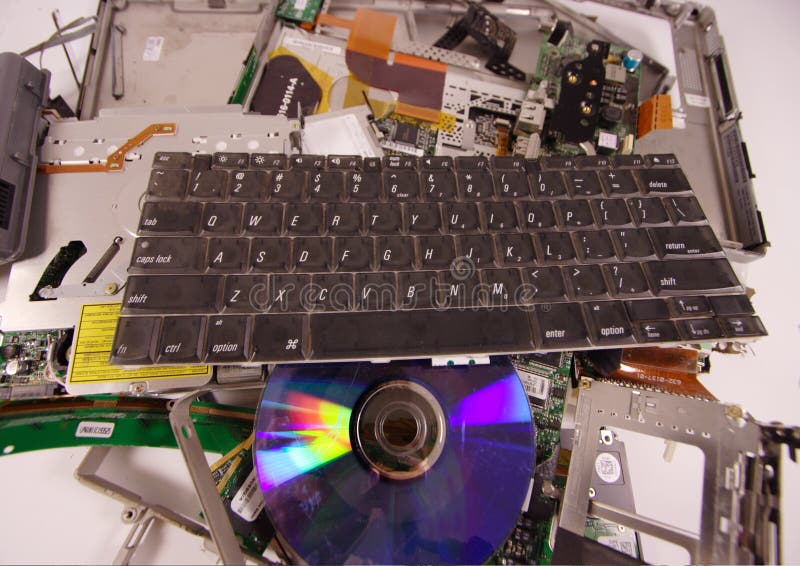 Busted laptop stock photo. Image of computer, parts, repair - 1354106