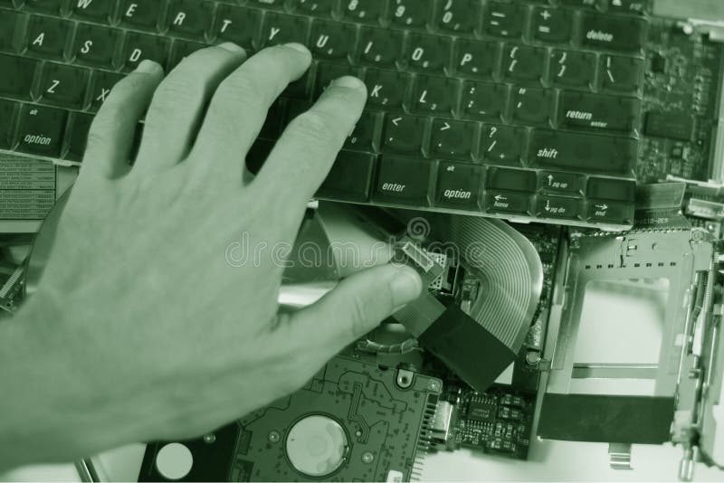 Busted laptop stock image. Image of break, program, business - 1354119