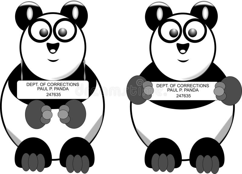 Busted panda icons stock illustration. Illustration of clip - 20103857