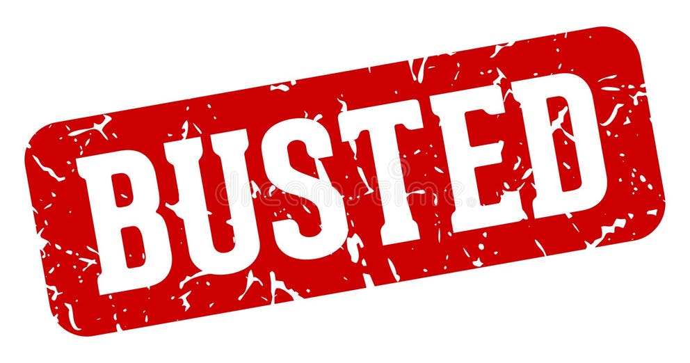 Busted Rectangular Sign. Busted Stamp Stock Vector - Illustration of ...