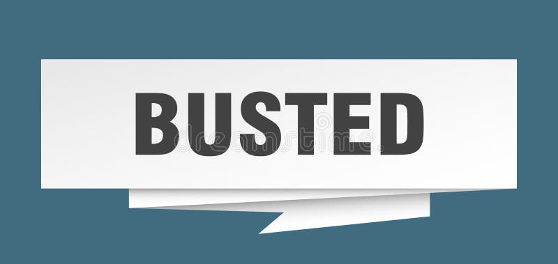 Busted stock vector. Illustration of price, flyer, origami - 124344012