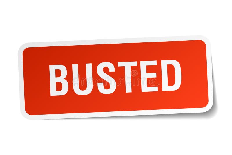 Busted sticker. stock vector. Illustration of price - 153554516
