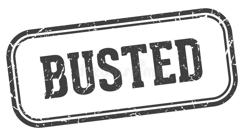 Busted Stamp. Busted Rectangular Stamp on White Background Stock Vector ...