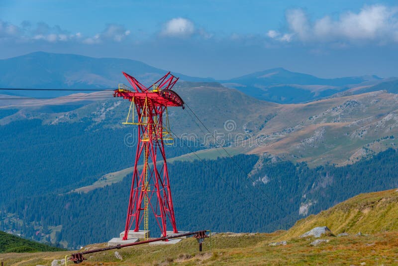 Busteni-Babele Cable Car in Romania Stock Photo - Image of line, trip ...