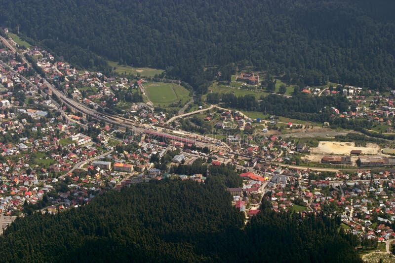 Busteni City View from Caraiman Mountain Stock Photo - Image of ...