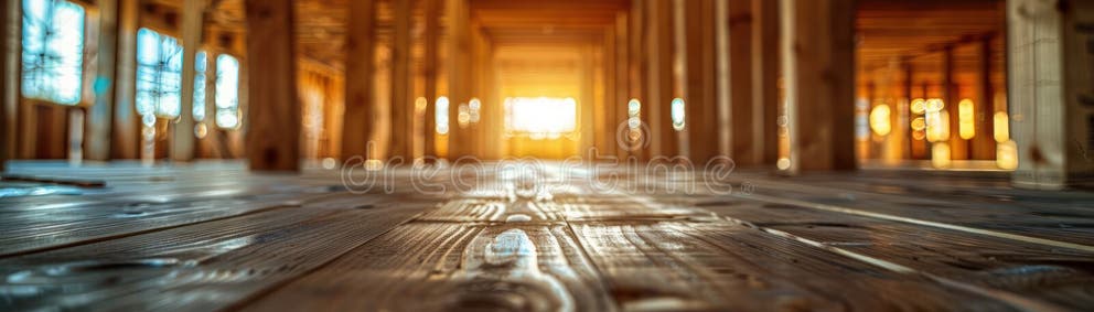 Strong Wooden Supports Creating a Solid Building Framework at a Busy ...