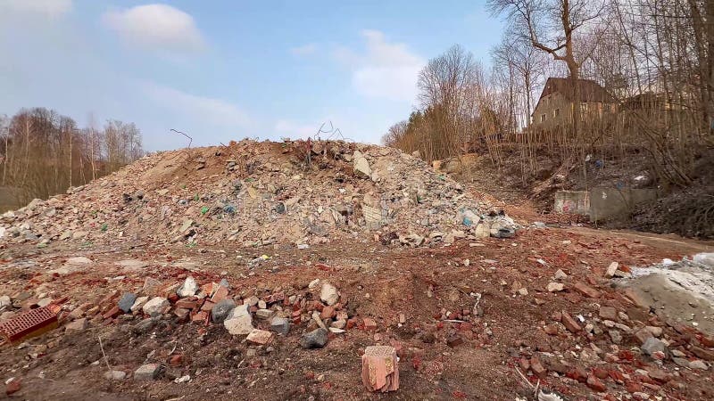 A Large Heap of Construction Waste Can Be Found at a Demolition Site ...