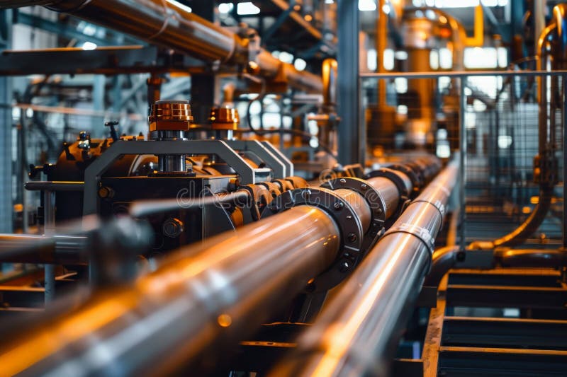 Symphony of Steel a Network of Pipes in the Manufacturing Maze Stock ...