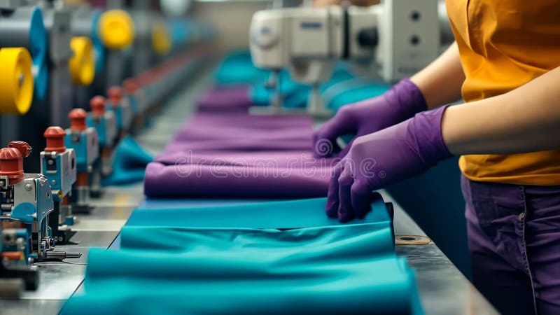 Workers Collaborate on Detailed Blueprint in Modern Manufacturing ...