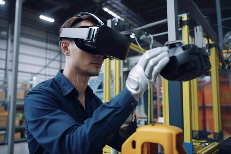 Futuristic Industrial Factory: Virtual Reality, Augmented Reality, and ...