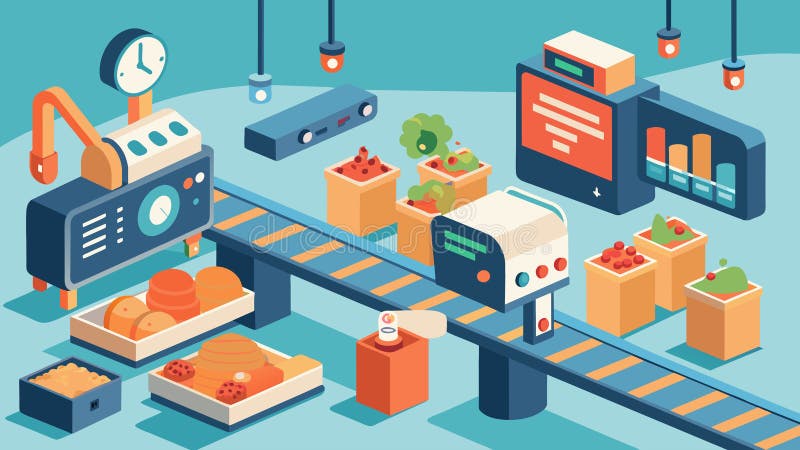 A Bustling Production Line at a Food Processing Plant is Supported by ...