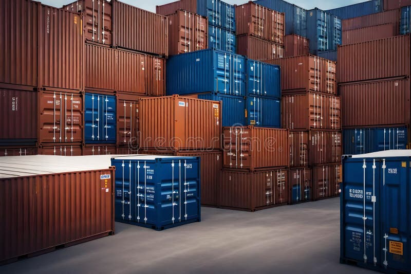 Bustling Seaport Filled with a Vast Array of Containers and Active ...