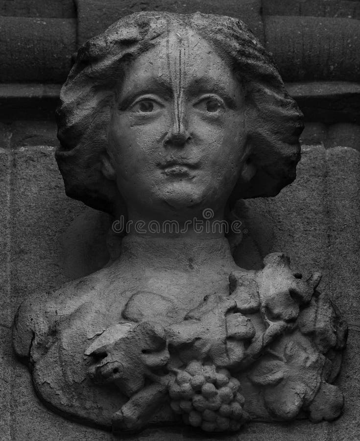 Busto Femenino Dentro Del Cuadrado Floral Imagen de archivo - Imagen de ...