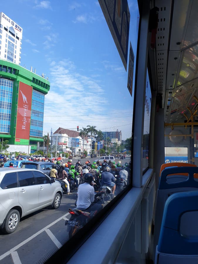 On the Busway at Jakarta City Editorial Image - Image of machine, city ...