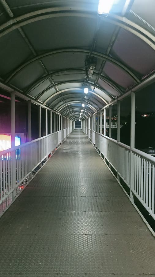 Busway Pedestrian Bridge stock image. Image of metro - 314106075