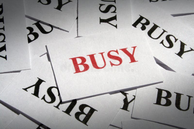 BUSY stock image. Image of headline, piece, dates, letter - 9653915