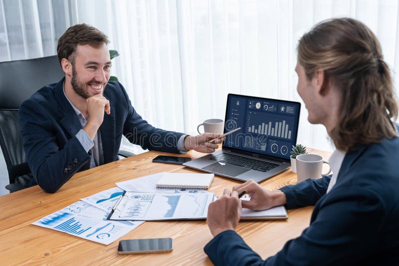 Busy Analyst Team in Office Analyzing Financial Data Analysis. Entity ...