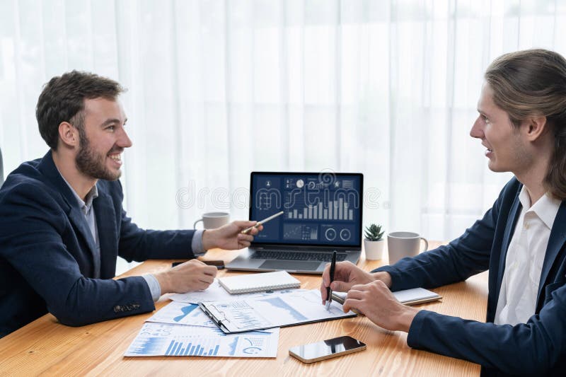 Busy Analyst Team in Office Analyzing Financial Data Analysis. Entity ...