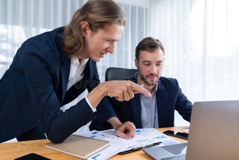 Busy Analyst Team in Office Analyzing Financial Data Analysis. Entity ...