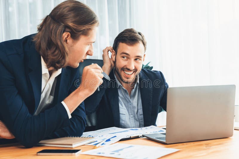 Busy Analyst Team in Office Analyzing Financial Data Analysis. Entity ...
