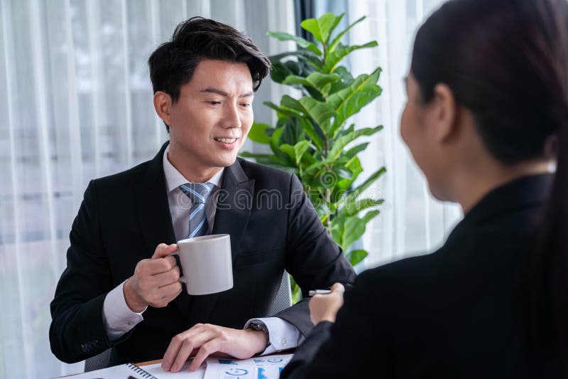 Busy Analyst Team in Office Discuss Data Analysis and Marketing ...