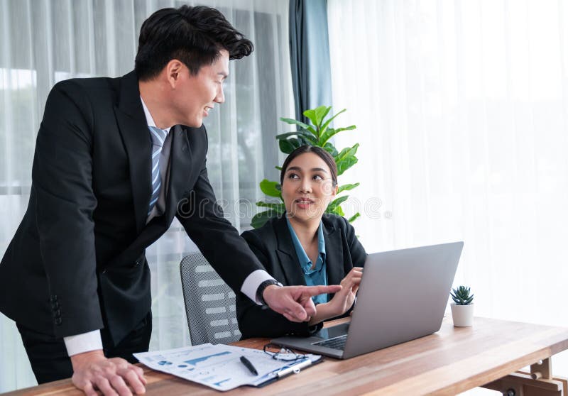 Busy Analyst Team in Office Discuss Data Analysis and Marketing ...