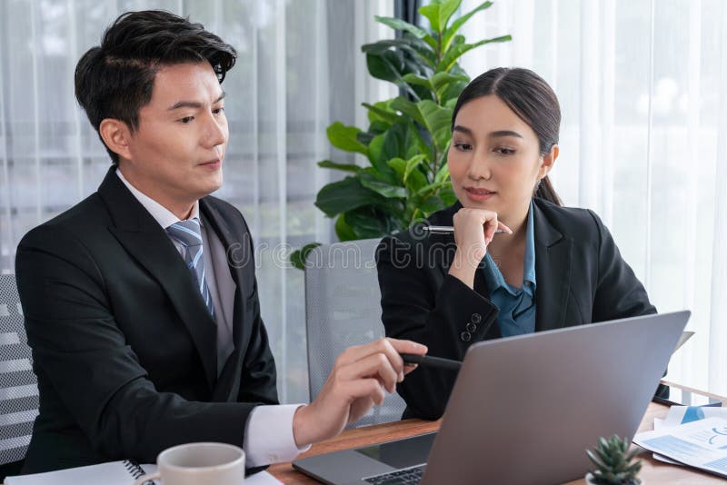 Busy Analyst Team in Office Discuss Data Analysis and Marketing ...