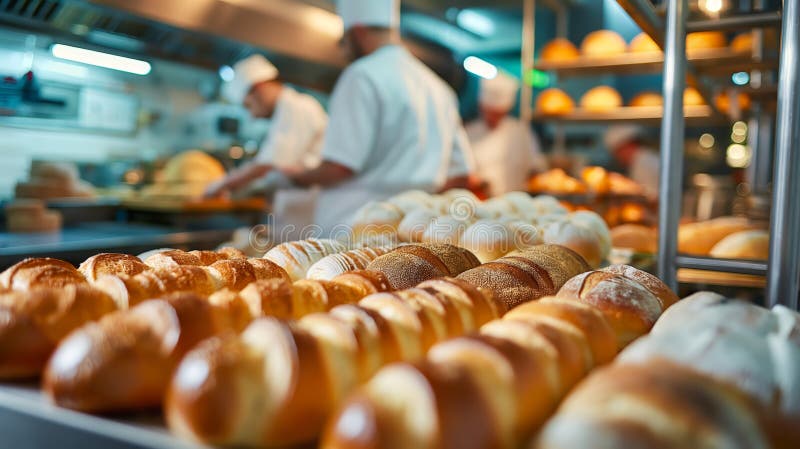 Busy Bakery with Artisan Breads Stock Photo - Image of gourmet, dinner ...
