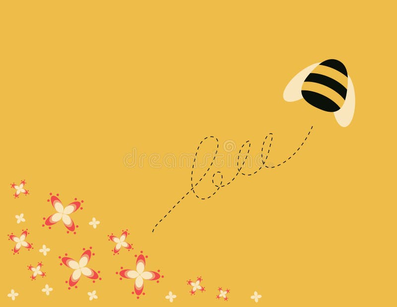 Honey Bee Banner stock vector. Illustration of nature - 5358780