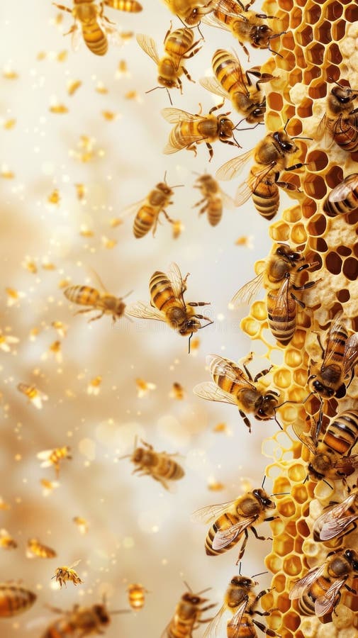 Busy Bees in Beehive stock photo. Image of honey, apidae - 309311780