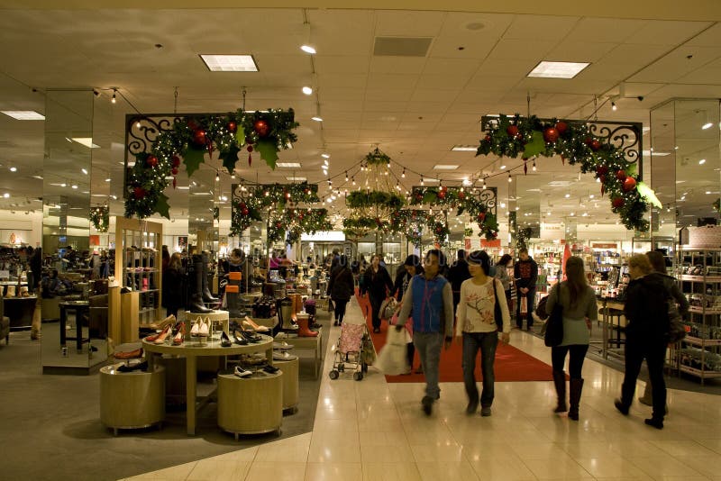 Busy big shopping mall editorial photo. Image of christmas - 30400981