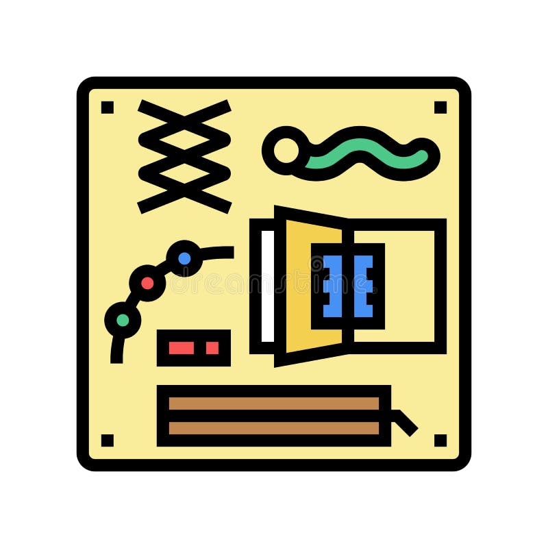 Busy Board Color Icon Vector Illustration Stock Vector - Illustration ...